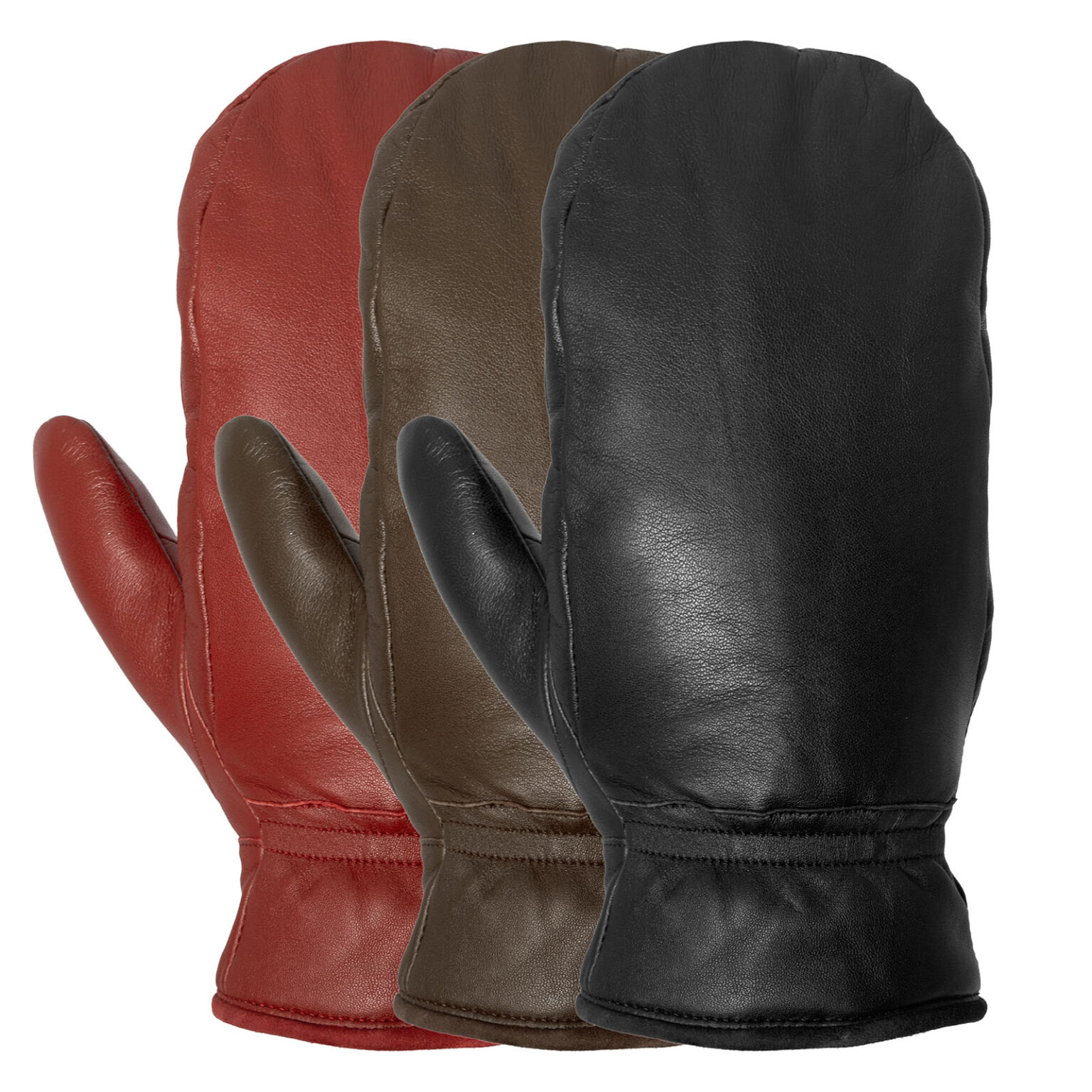 Women's Alps Leather Winter Ski Mittens with Finger Liners