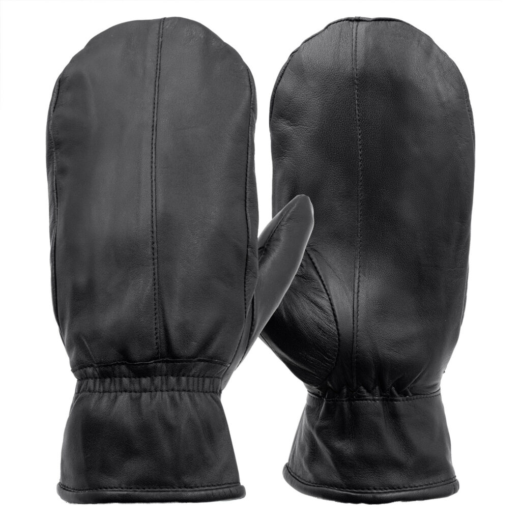 Women's Alps Leather Winter Ski Mittens with Finger Liners